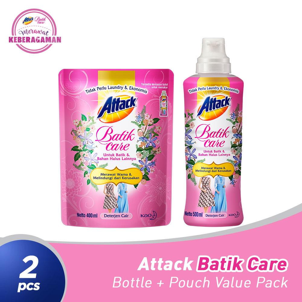 Jual Attack Deterjen Cair Batik Care Bottle + Pouch - Sabun Cuci Baju ...