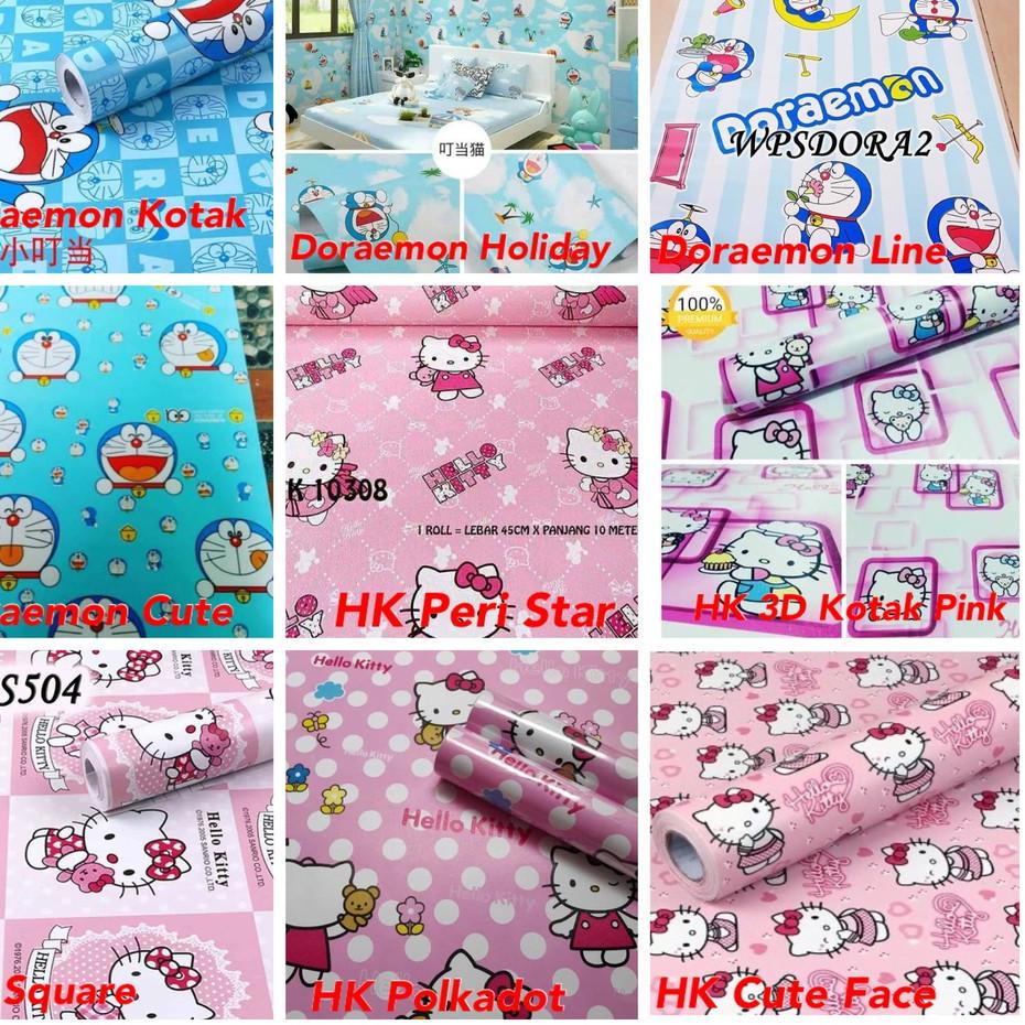 Jual 12.12 SALE WALLPAPER DINDING Terbaik HELLO KITTY DORAEMON HK Helo Kity Stitch Frozen Keropi ...
