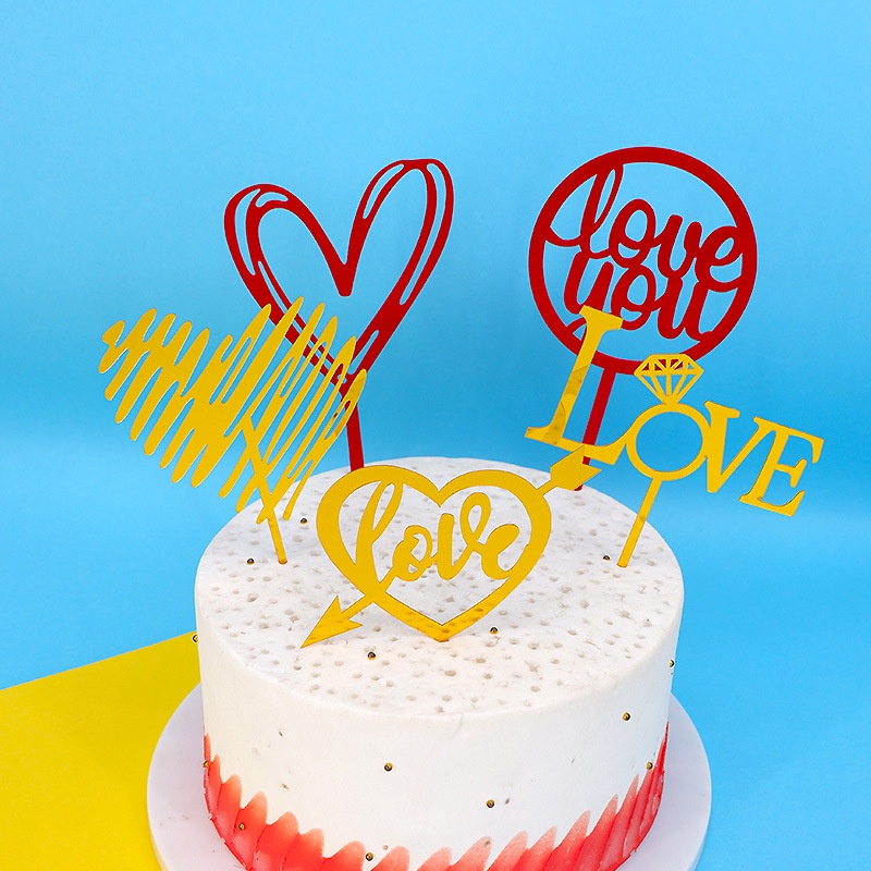 Jual Topper Love, Topper Kue, Topper Valentine, Hiasan Love, Topper Kue ...