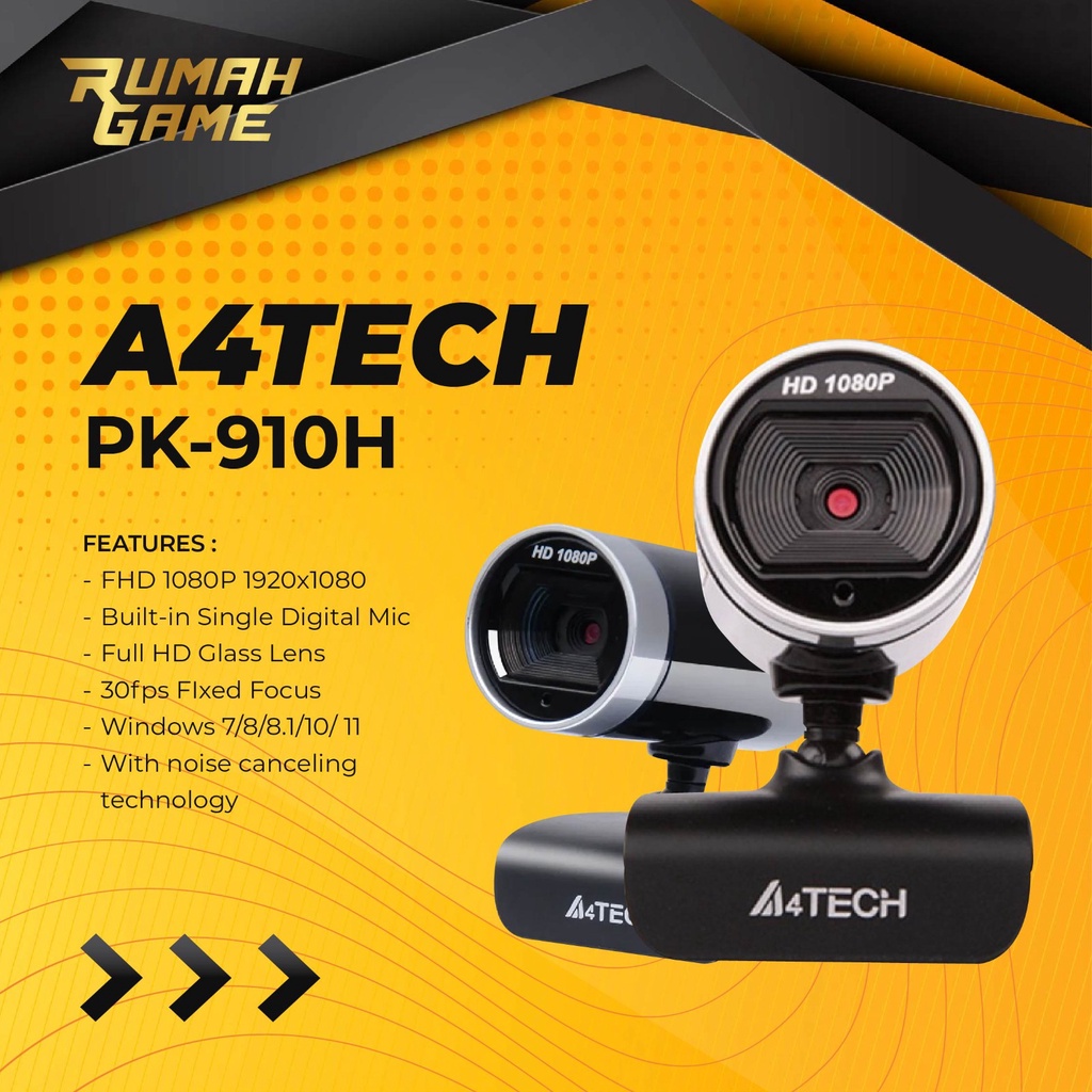 Jual Webcam A4tech PK-910H Full HD 1080P USB Wired - Built in Mic ...