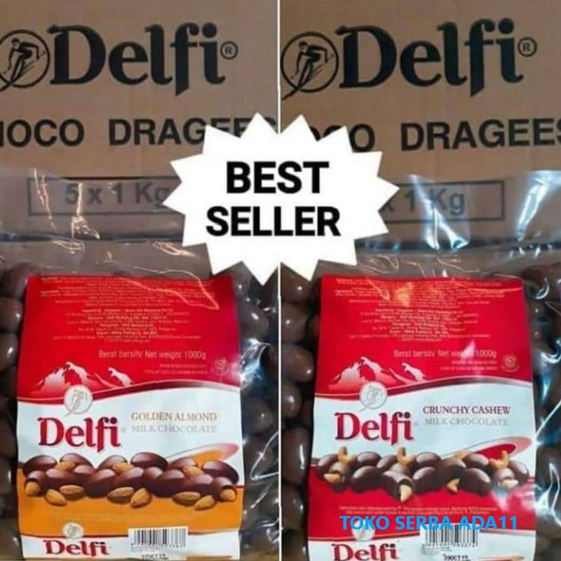 Jual Delfi Almond Choco Dragees Coklat Kiloan Original Kemasan 500gram ...