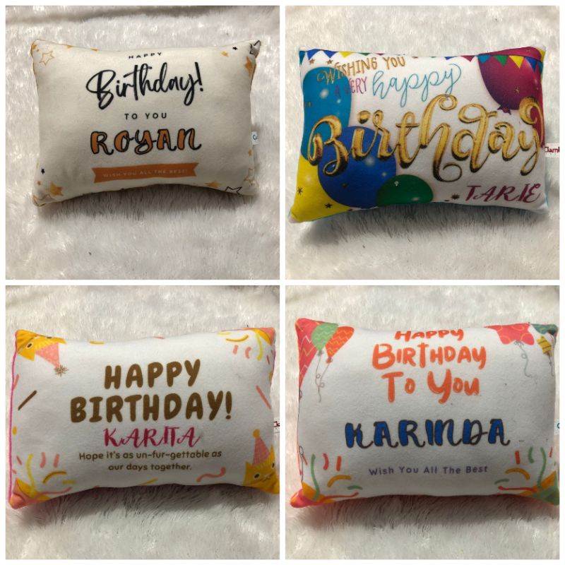 Jual Bantal Print Nama | Kado Birthday | Souvenir Bantal Ulang Tahun ...