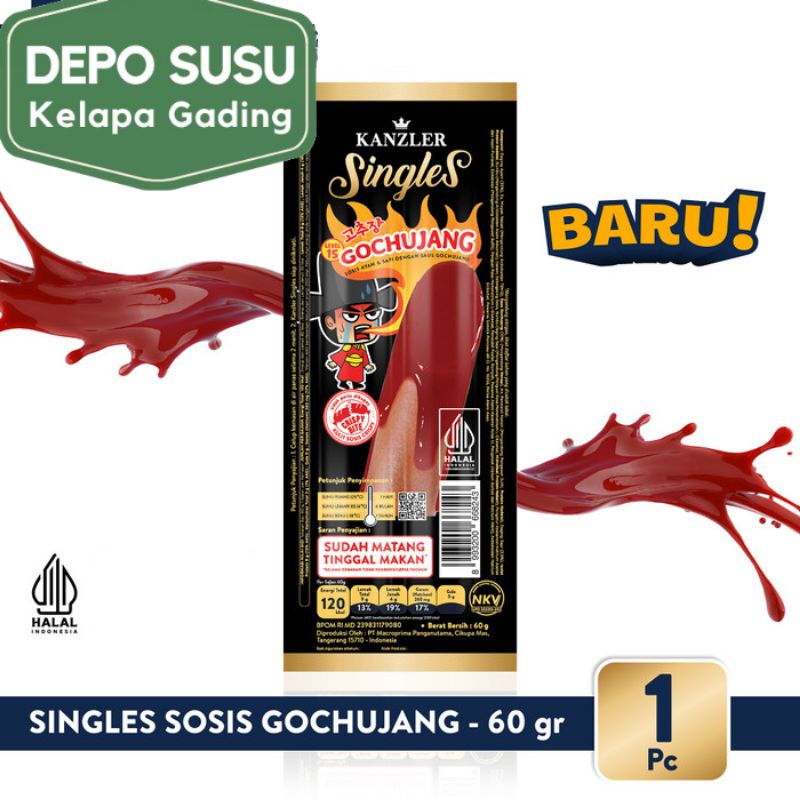 Jual Kanzler Sosis Singles 65gr Original / Keju / Hot / Mini ...