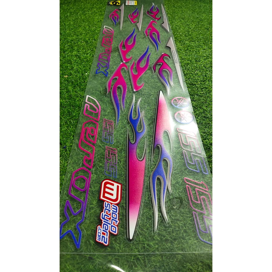 Jual STRIPING STICKER AEROX TRANSPARAN BENING MOTIP API PELANGI ALL ...