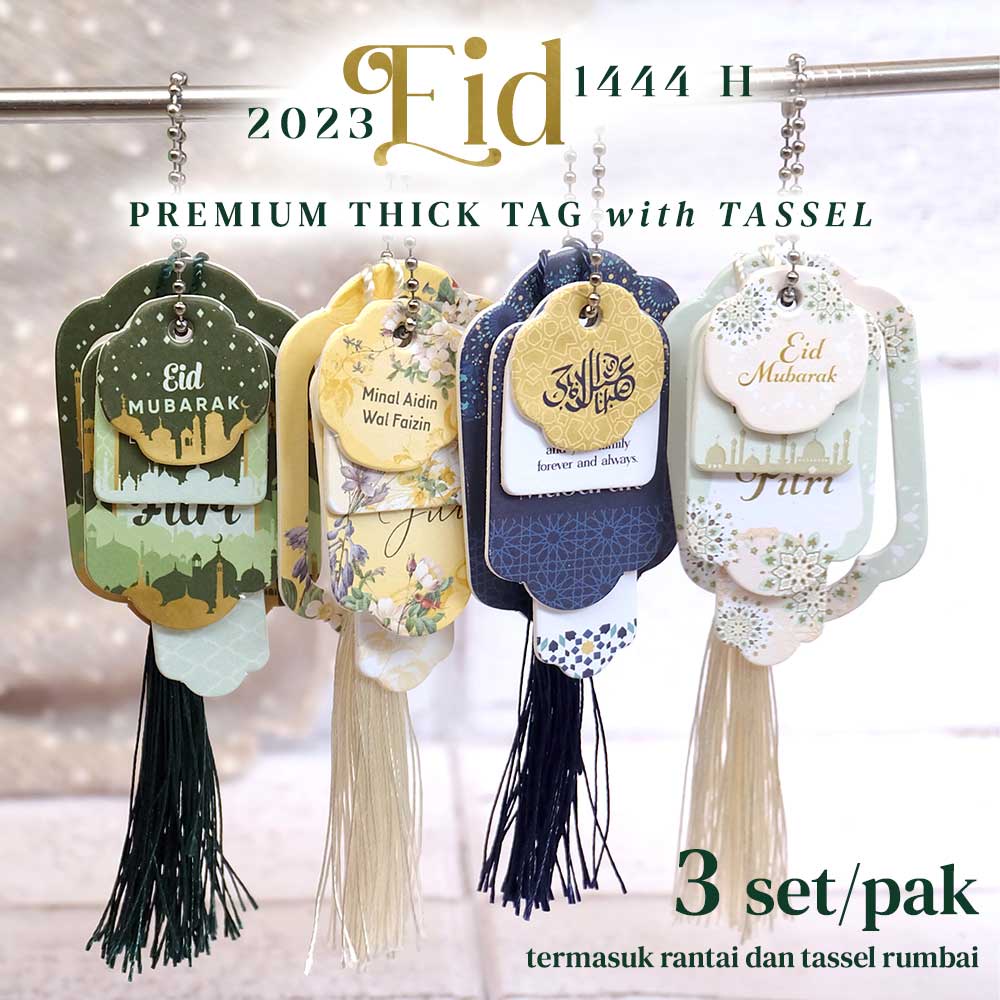 Jual PREMIUM Hang Tag Tebal Lebaran dengan TASSEL RUMBAI / Thick Tag ...
