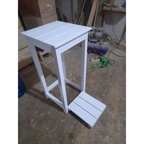 Jual meja dispenser kayu galon pake POMPA bawah roda | Shopee Indonesia