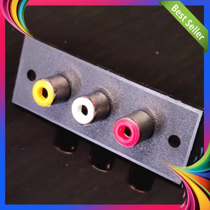 Jual Jack Socket Rca 3 Channel Female Input Av Aux Box Amplifier ...