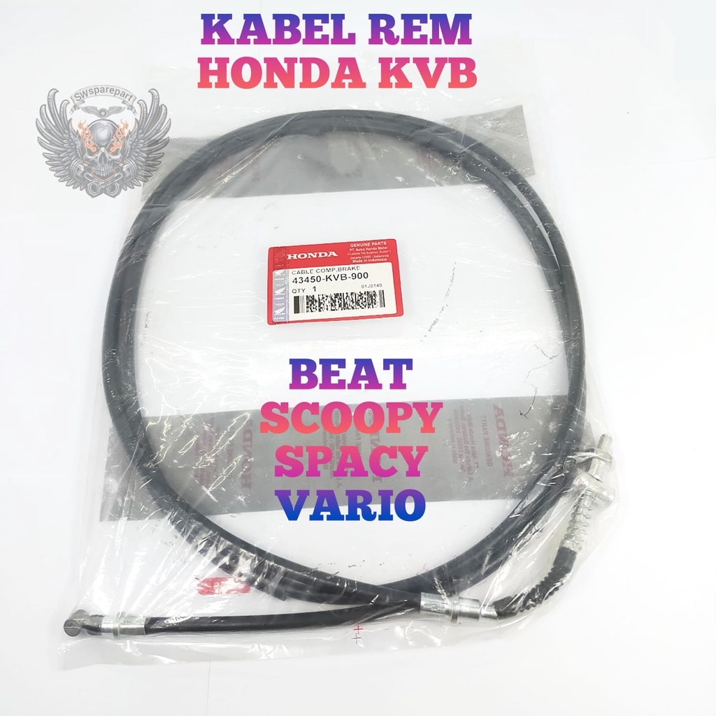 Jual KABEL REM BELAKANG HONDA KVB BEAT VARIO SCOOPY SPACY KUALITAS ...