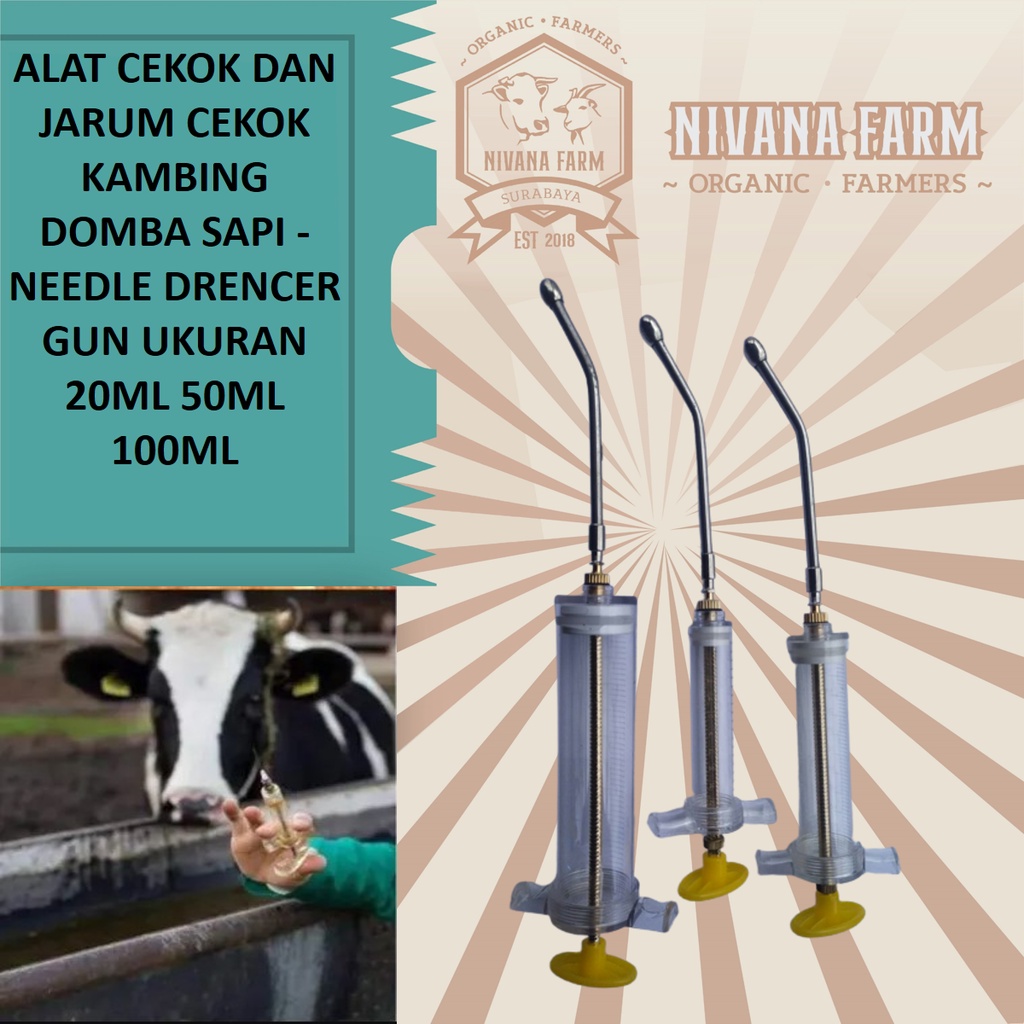 Jual Alat Cekok Dan Jarum Cekok Kambing Domba Sapi - Needle Drencer Gun ...