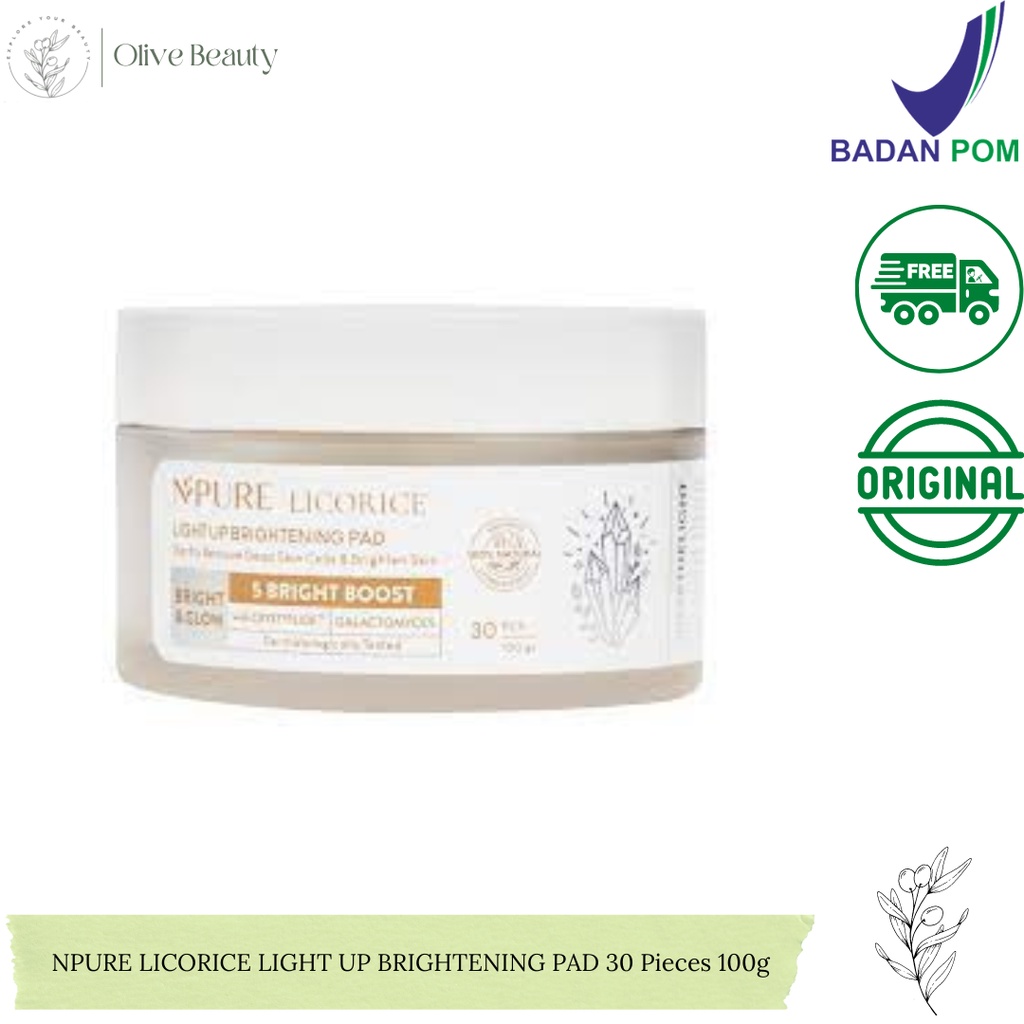 Jual NPURE LICORICE LIGHT UP BRIGHTENING PAD 30 Pieces 100g | Shopee ...