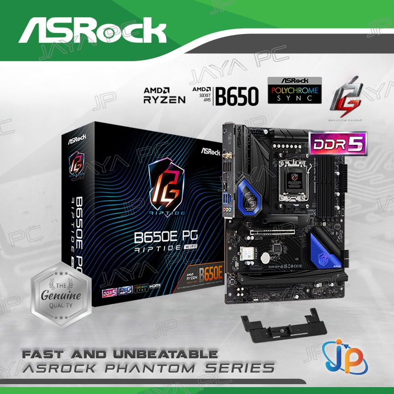 Jual Motherboard ASROCK B650E PG Riptide WiFi (AM5, AMD, B650, DDR5 ...
