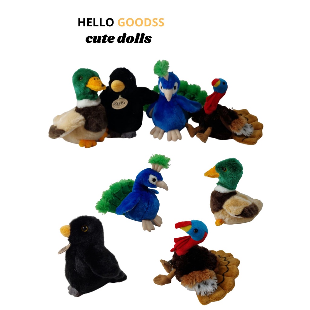 Jual BONEKA BURUNG MERAK/KALKUN/BURUNG HITAM/BEBEK CUTE SOFT - UKURAN S ...