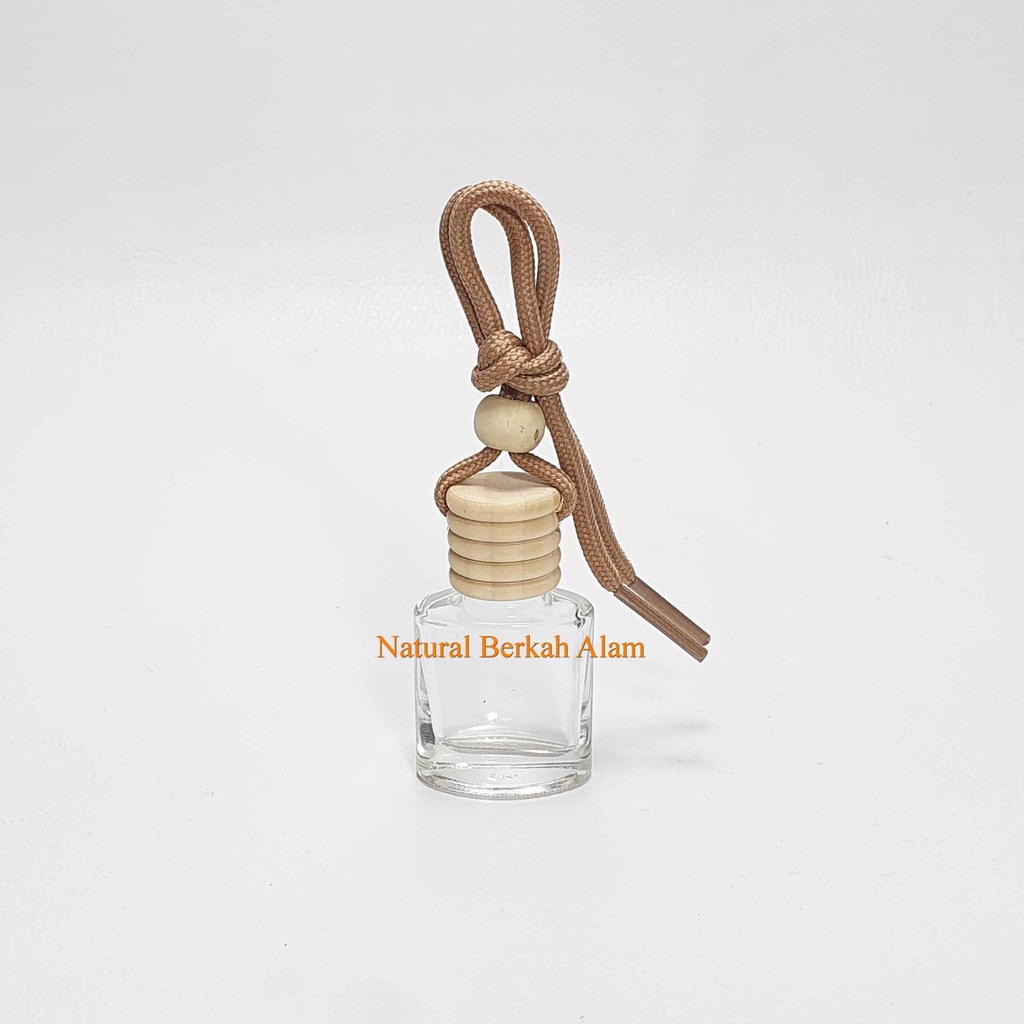 Jual Botol Parfum Gantung 7 Ml Kotak Circle Tutup Kayu Bulat / Botol ...