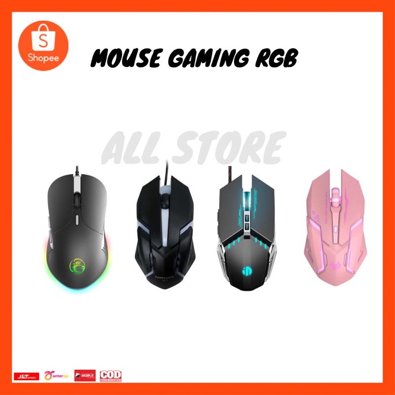 Jual [PROMO] Gaming Mouse LED RGB - USB and Wireless | Shopee Indonesia
