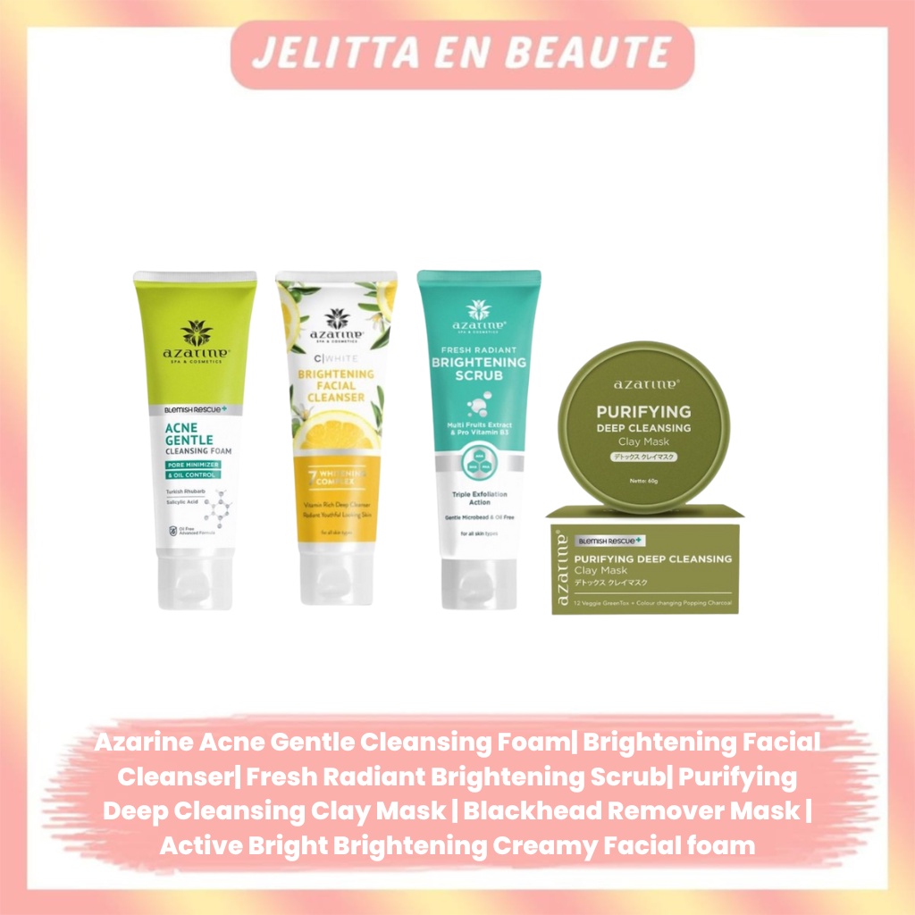 Jual Azarine Cleanser Acne Gentle | Brightening | Fresh Radiant Scrub ...