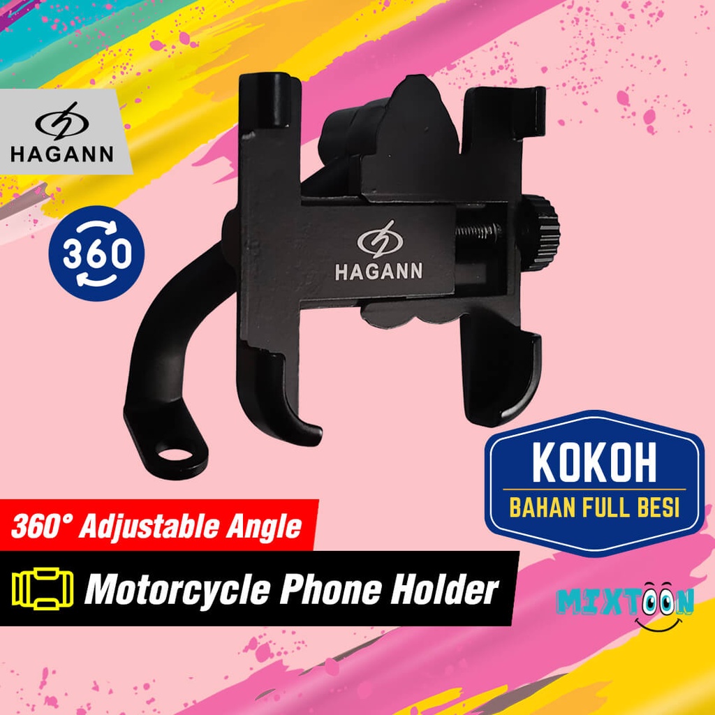 Jual Holder HP Sepeda Motor Full Besi | Dudukan Phone Stand Untuk Di Spion | Pegangan Tempat ...