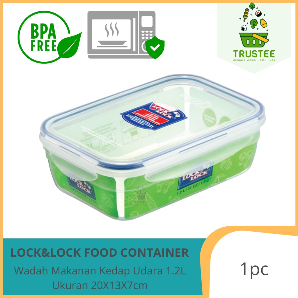 Jual Lock & Lock Food Container Wadah Makanan Kedap Udara 1.2L ...