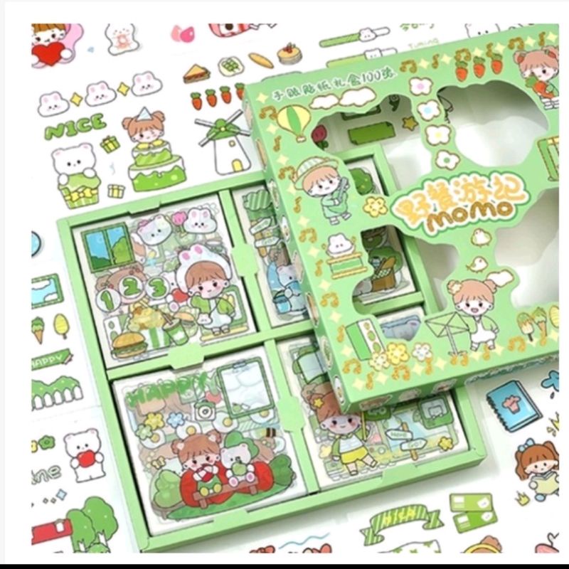 Jual Stiker Kartun Sticker Viral anak isi 100 pcs per kotak | Shopee ...