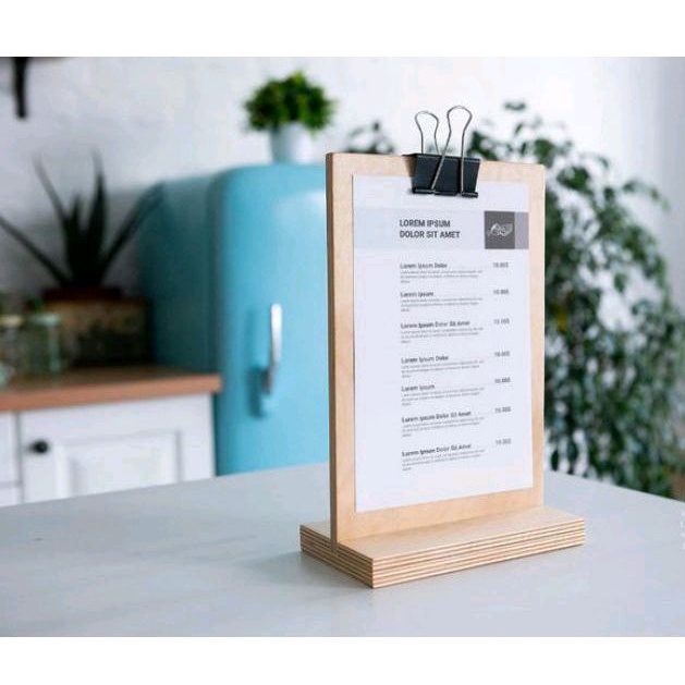 Jual Stand menu kayu | Shopee Indonesia