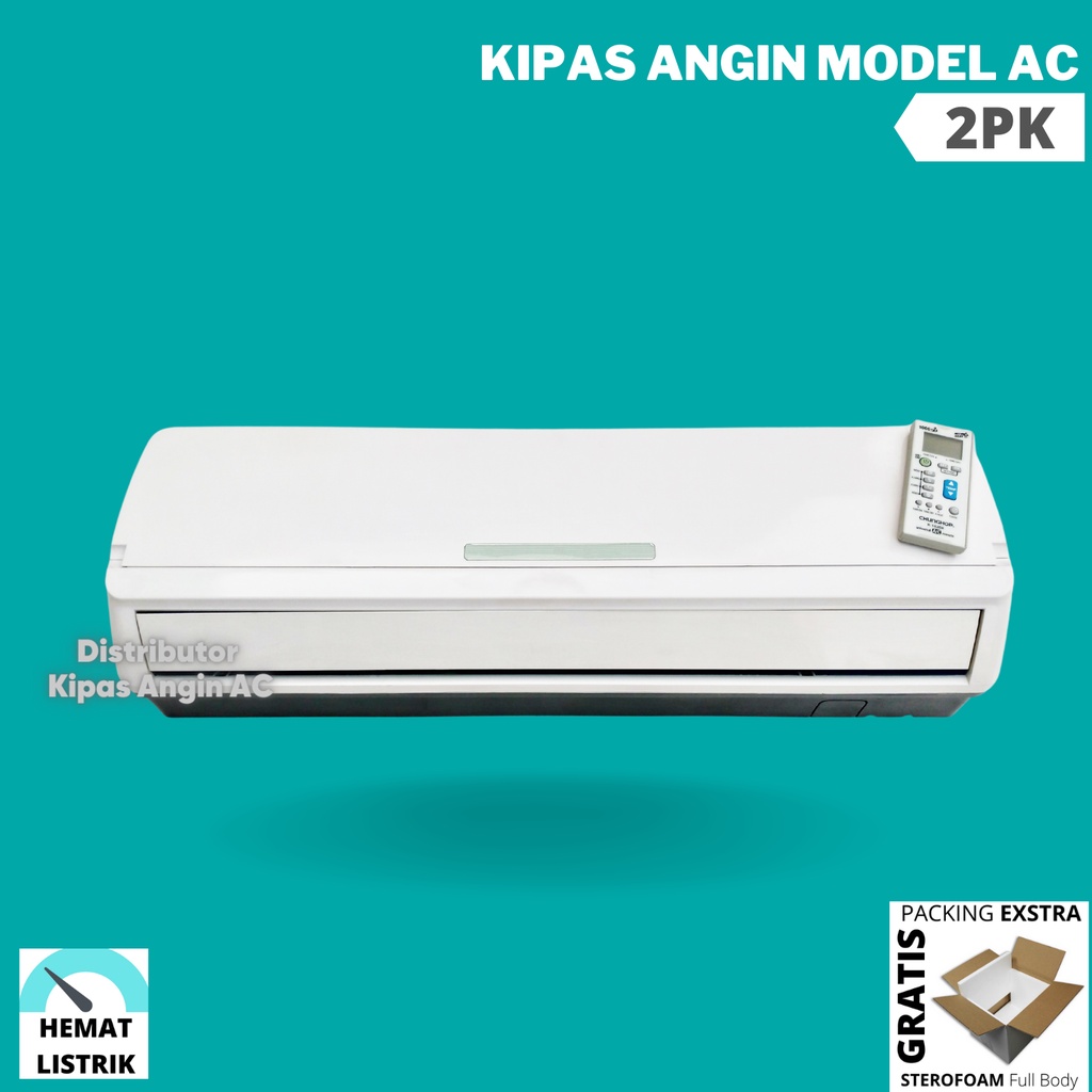 Jual Kipas AC 2PK Remote | Kipas Angin Dinding Remot Bentuk AC untuk ...