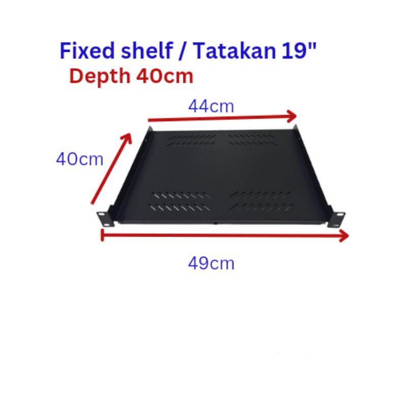 Jual Tatakan depth 400mm / Fixed Shelf rack server / open rack | Shopee ...