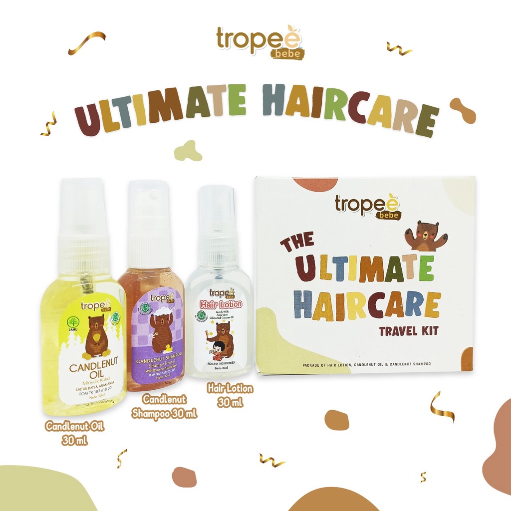 Jual TROPEE BEBE ULTIMATE HAIRCARE TRAVEL KIT 30ML (CANDLENUT OIL ...