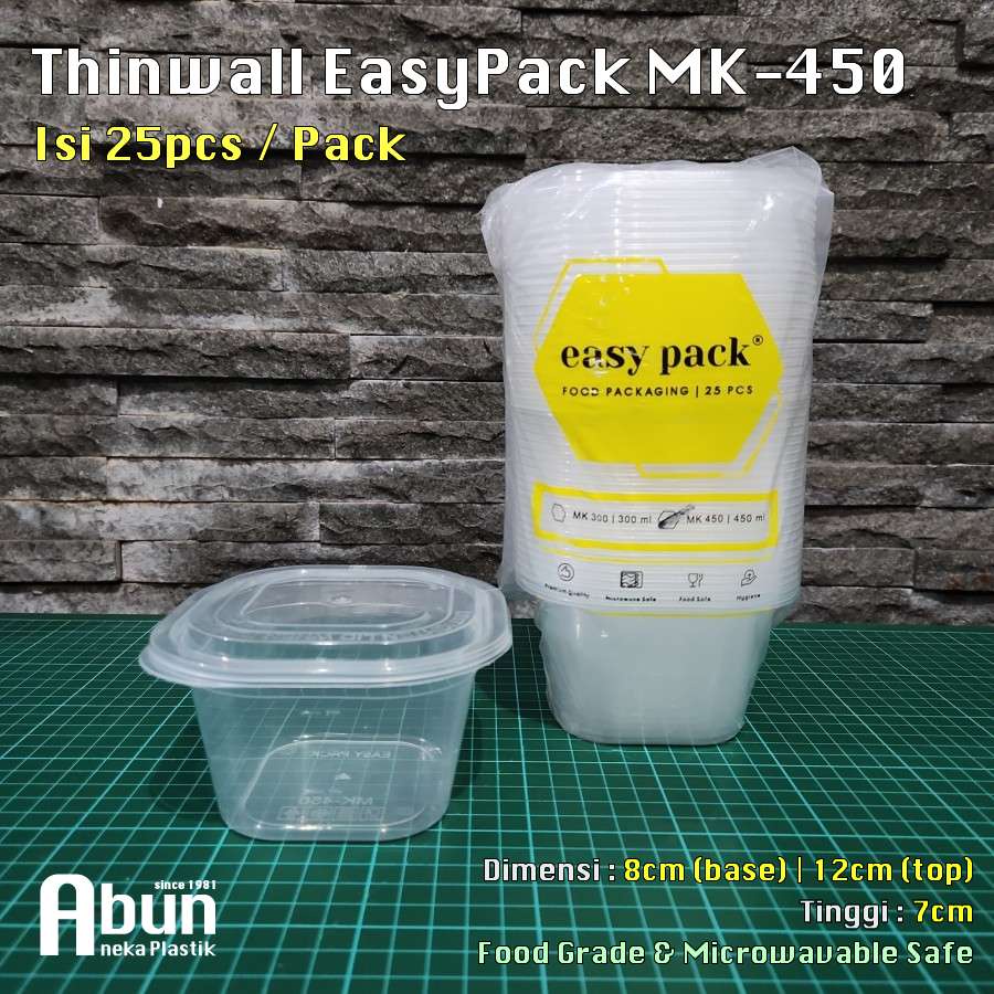 Jual Thinwall Easy Pack MK 450 ML Isi 25pcs | Shopee Indonesia