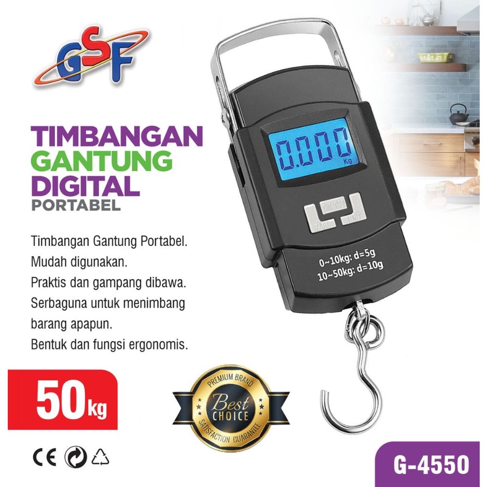 Jual Timbangan gantung digital gsf 50 KG portable | Shopee Indonesia
