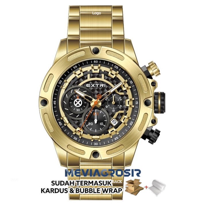 Jual JAM EXTRI X6052 JAM TANGAN PRIA EXTRI X6052 6052 ORIGINAL CHRONOGRAPH AKTIF TAHAN AIR ...