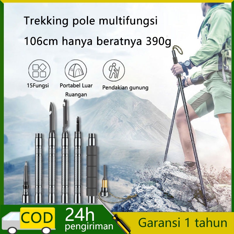 Jual Tiang trekking multifungsi tongkat jalan lipat ultra-ringan ...