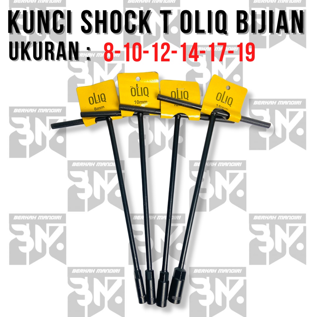 Jual Kunci T sock Sok hitam 4PCS 8 10 12 14 17 19 mm OLIQ Original Asli OLIQ | KUNCI T OLIQ SET ...