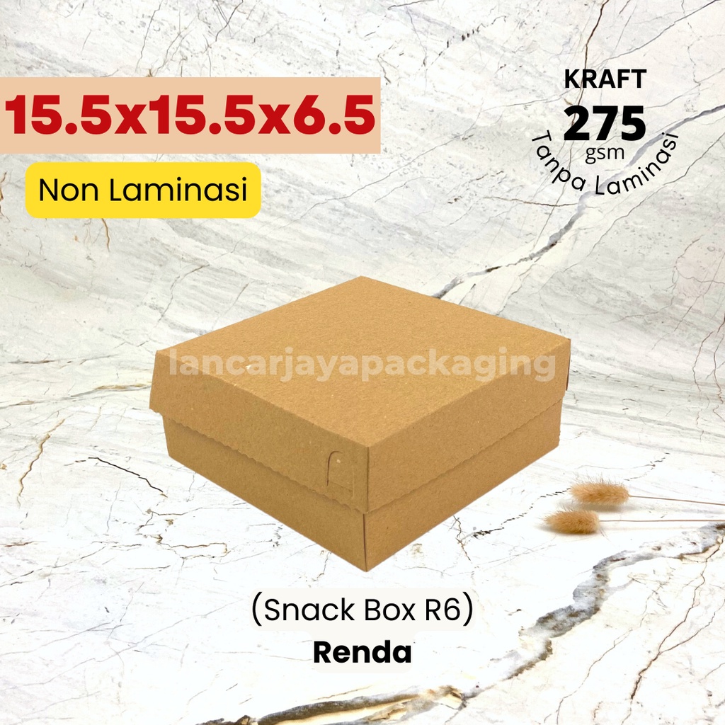 Jual Box Snack Kue Kemasan Makanan Dus R6 15.5x15.5x6.5 16x16x7 cm ...