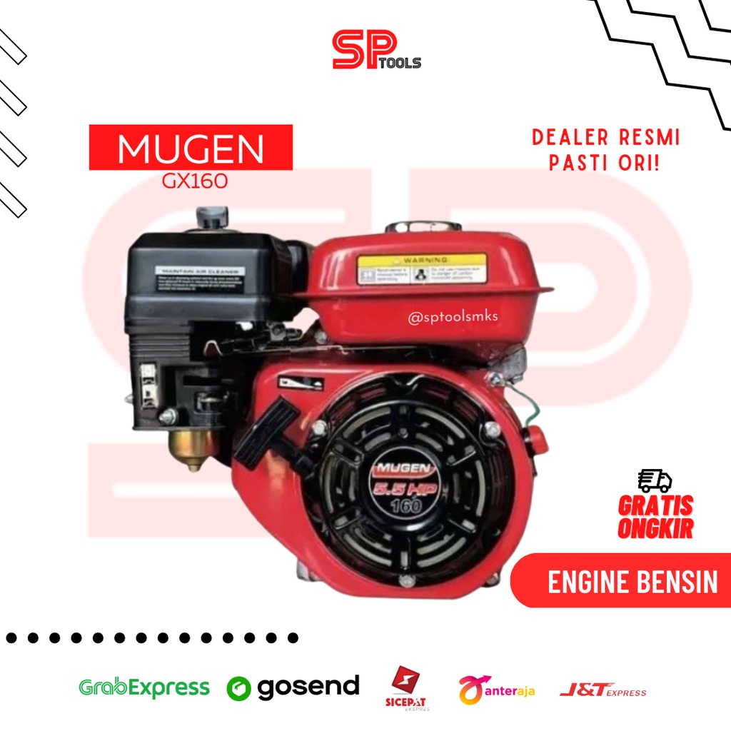 Jual MESIN ENGINE BENSIN PENGGERAK SERBAGUNA 5.5HP GX160 / GX 160 MUGEN | Shopee Indonesia