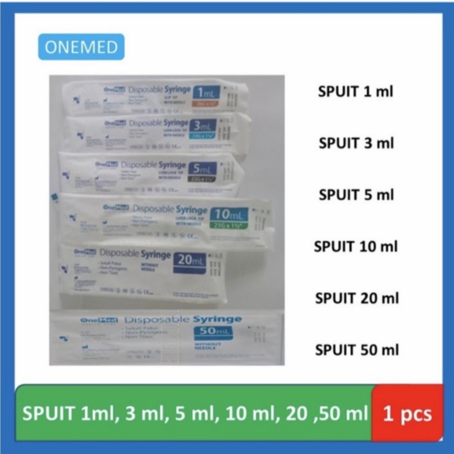 Jual Spuit Disposable Syringe Ukuran 1ml,3ml,5ml,10ml,20ml Isi ...