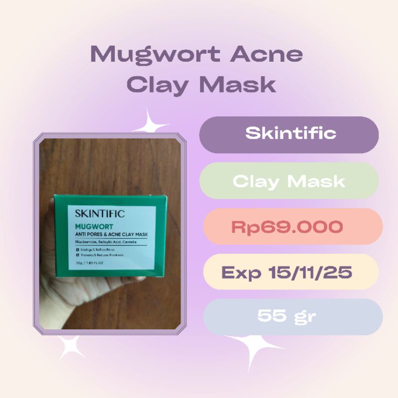 Jual Skintific Mugwort Acne Clay Mask | Shopee Indonesia