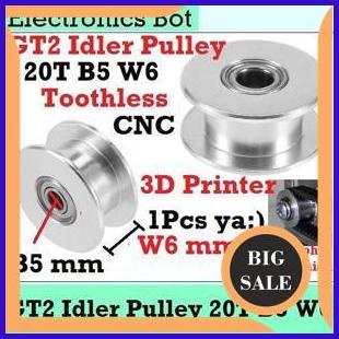Jual tools n parts GT2 Idler Pulley Toothless 20T 5mm Lebar 6mm Tanpa ...