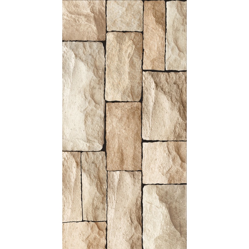 Jual KERAMIK DINDING ASIA TILE 20X40 GENOA GREY CREAM EMBOSSED MATT ...