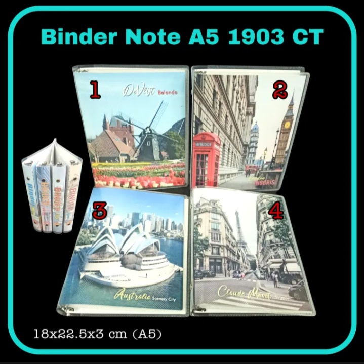 Jual MAP BINDER / BINDER NOTE FANCY MOTIF CT VINTAGE 20 RING UKURAN A5 ...