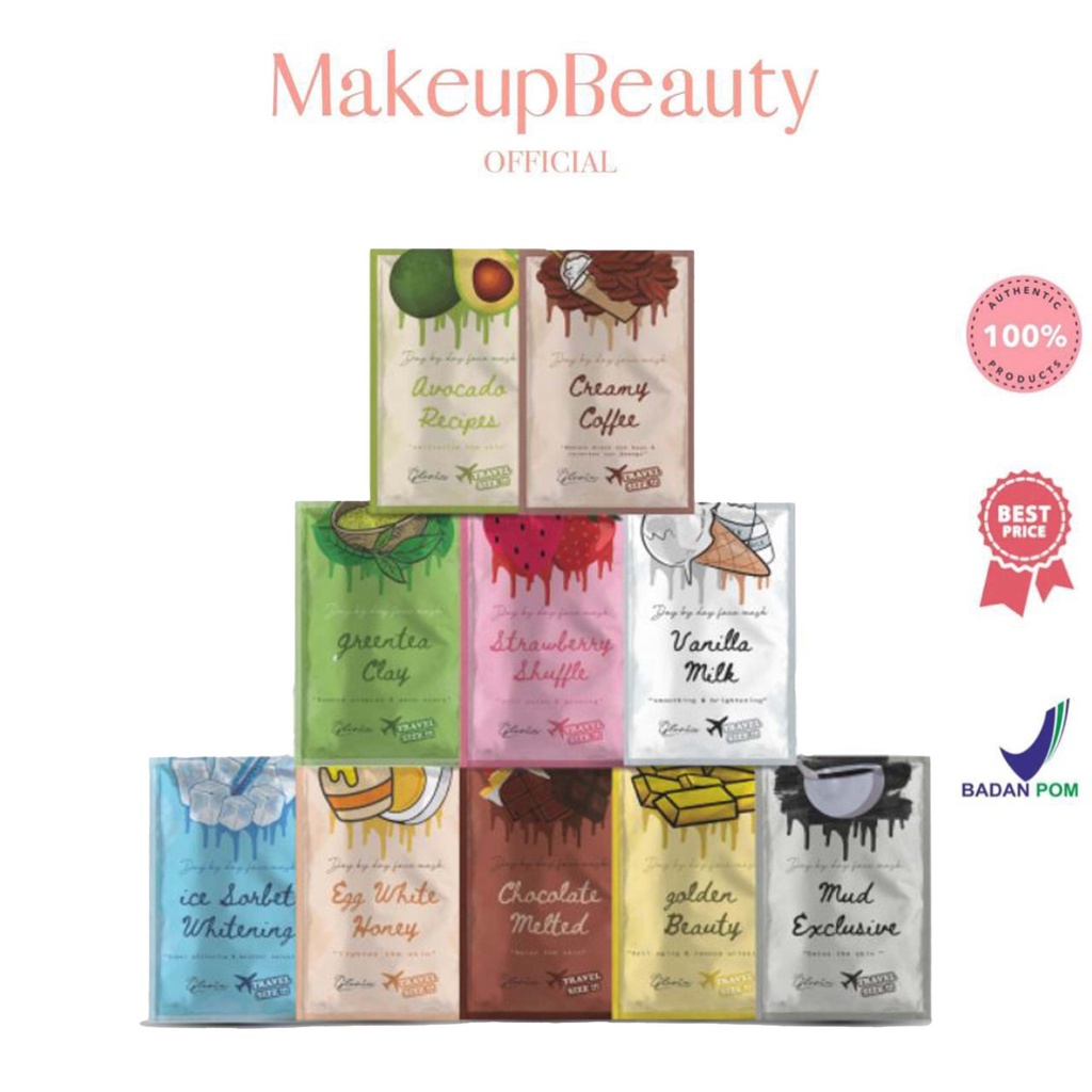 Jual LEA GLORIA Day By Day Face Mask 20gr - Masker Bubuk | Shopee Indonesia