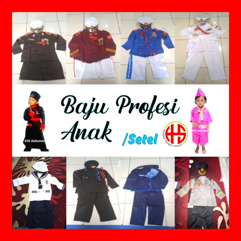 Jual Baju / Kostum / Seragam Profesi Pekerjaan Anak TK PAUD RA KB Karnaval / Pawai, profesi ...