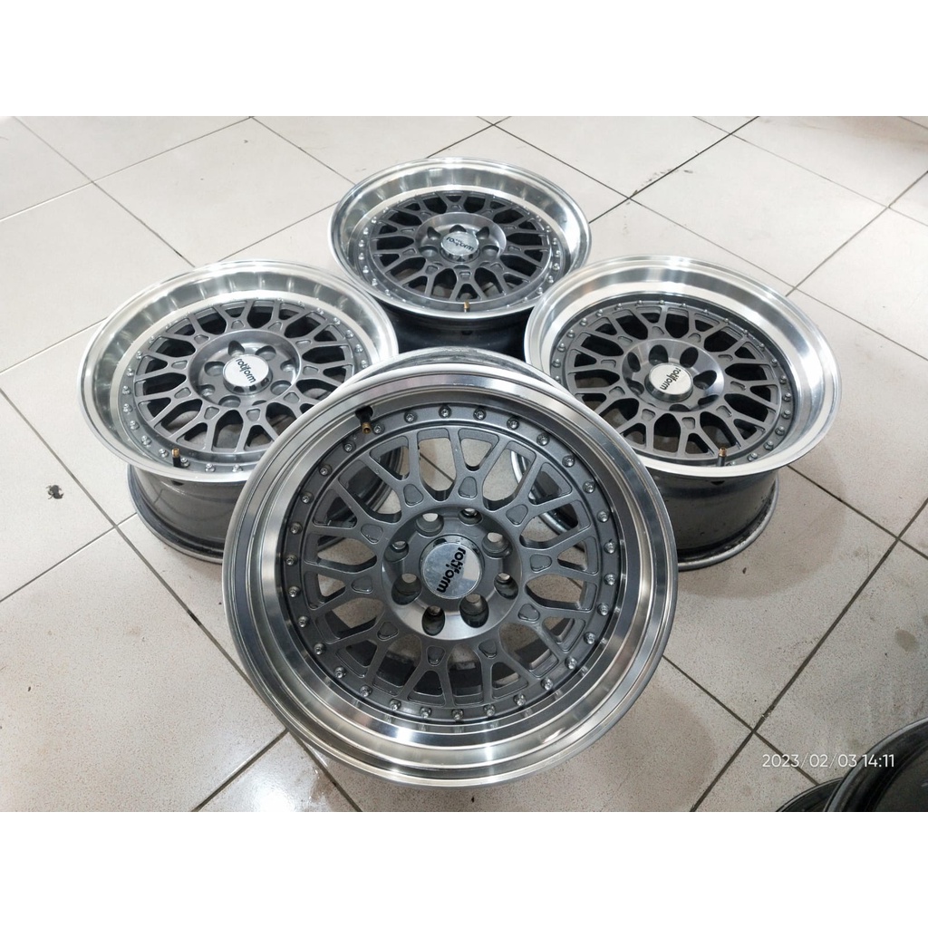 Jual Velg Racing Celong Rotiform Ring 15 Lebar 7/8 Inch Hole 4x100-114,3 Et 38 Warna Grey Polish ...