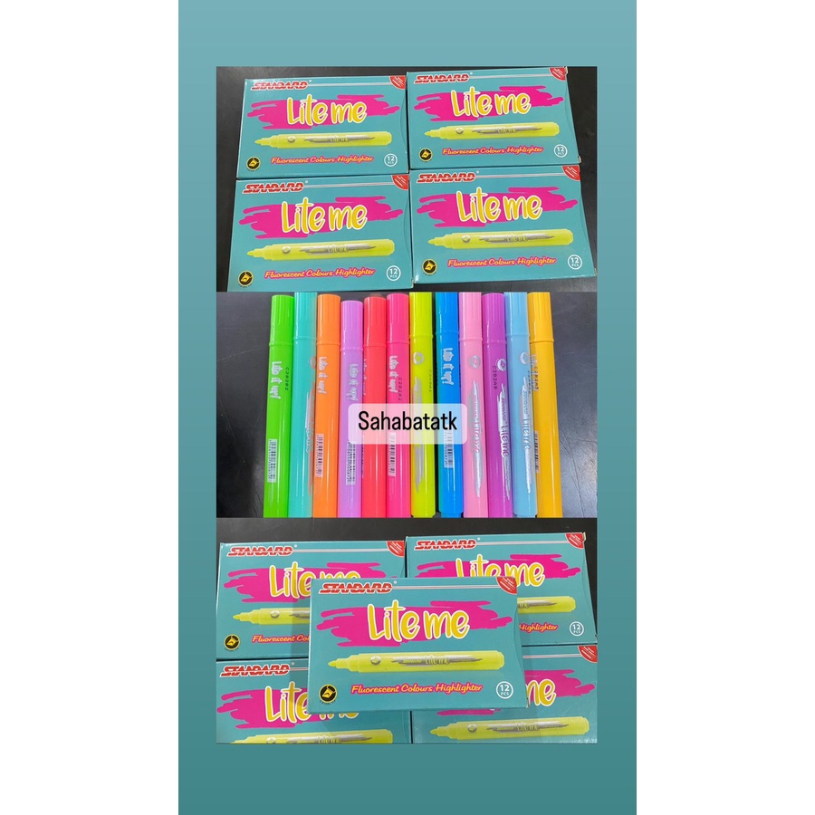 Jual STANDARD STABILO HIGHLIGTER FULL COLOURS SATU PAK (12PCS) | Shopee ...