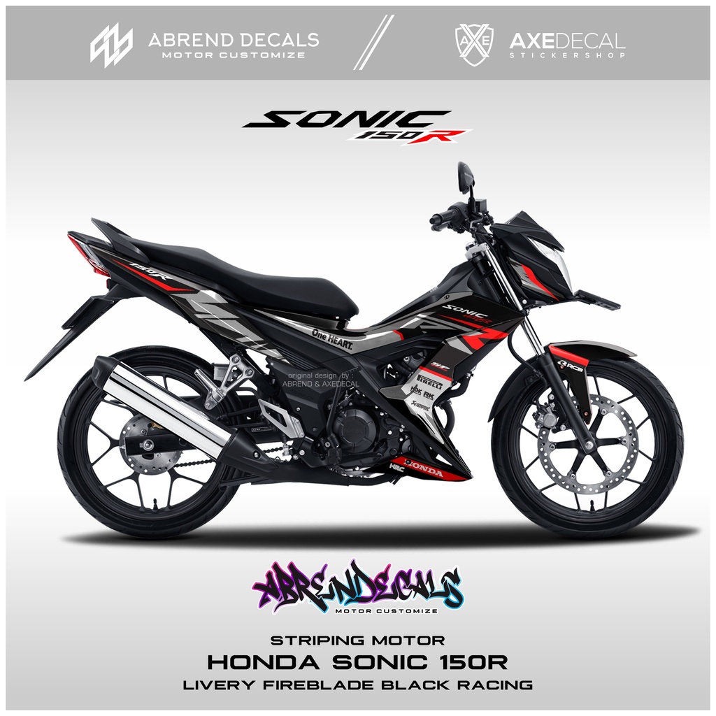 Jual STRIPING HONDA SONIC 150 FIREBLADE RACING / STIKER MOTOR SONIC ...