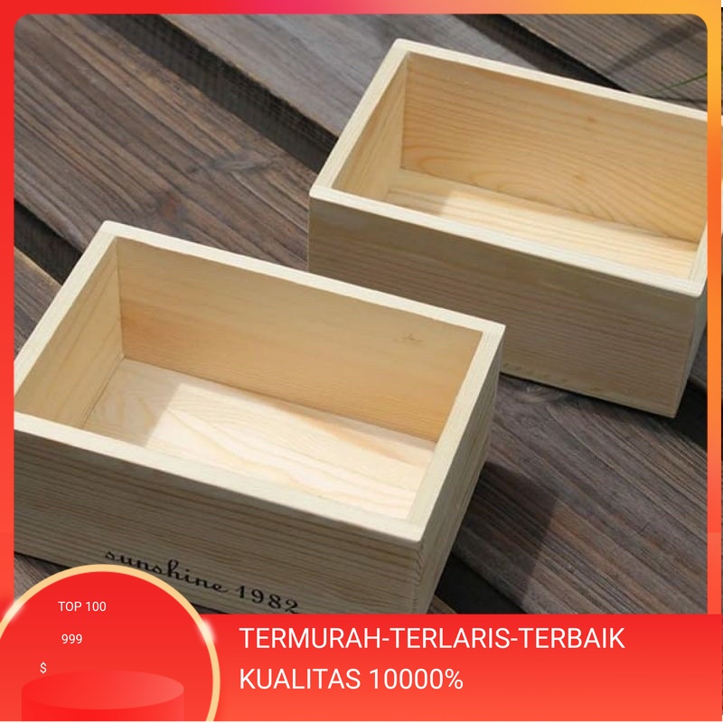 Jual Kotak kayu box 15x20x5 nampan kayu /wooden/woodencraft /woodenbox ...