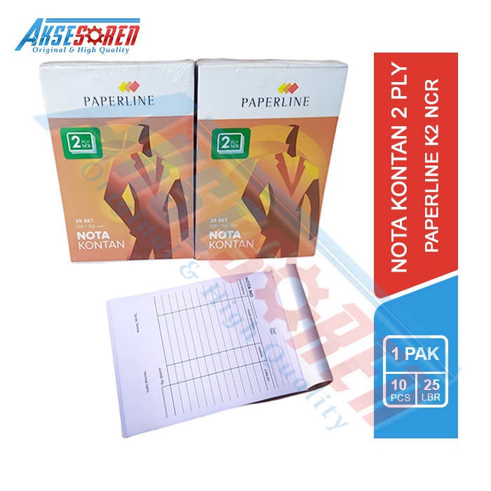 Jual Aksesoren Nota Kontan 2 Ply Paperline [PPL-NK-K2-NCR/10 Buku ...
