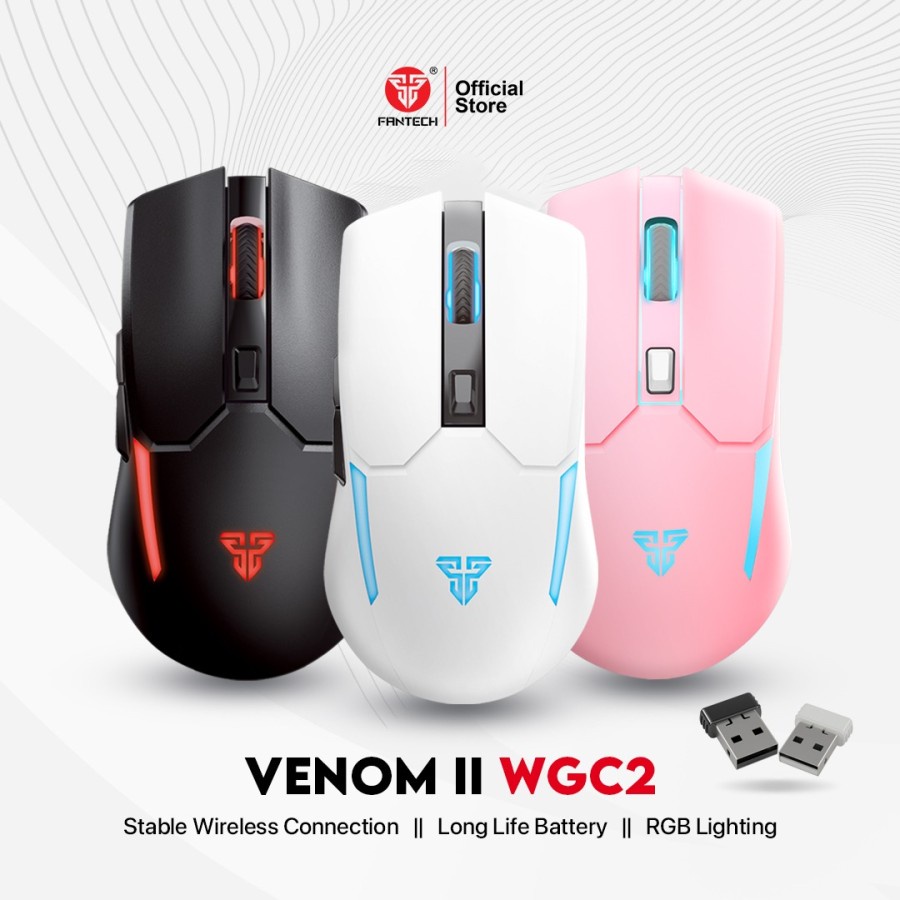 Jual Fantech VENOM II WGC2 Wireless Mouse Gaming Rechargeable | Shopee ...