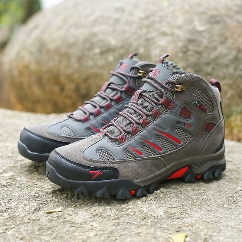 Jual Sepatu Gunung SNTA 493 series GREY RED FREE KAOS KAKI-sepatu ...