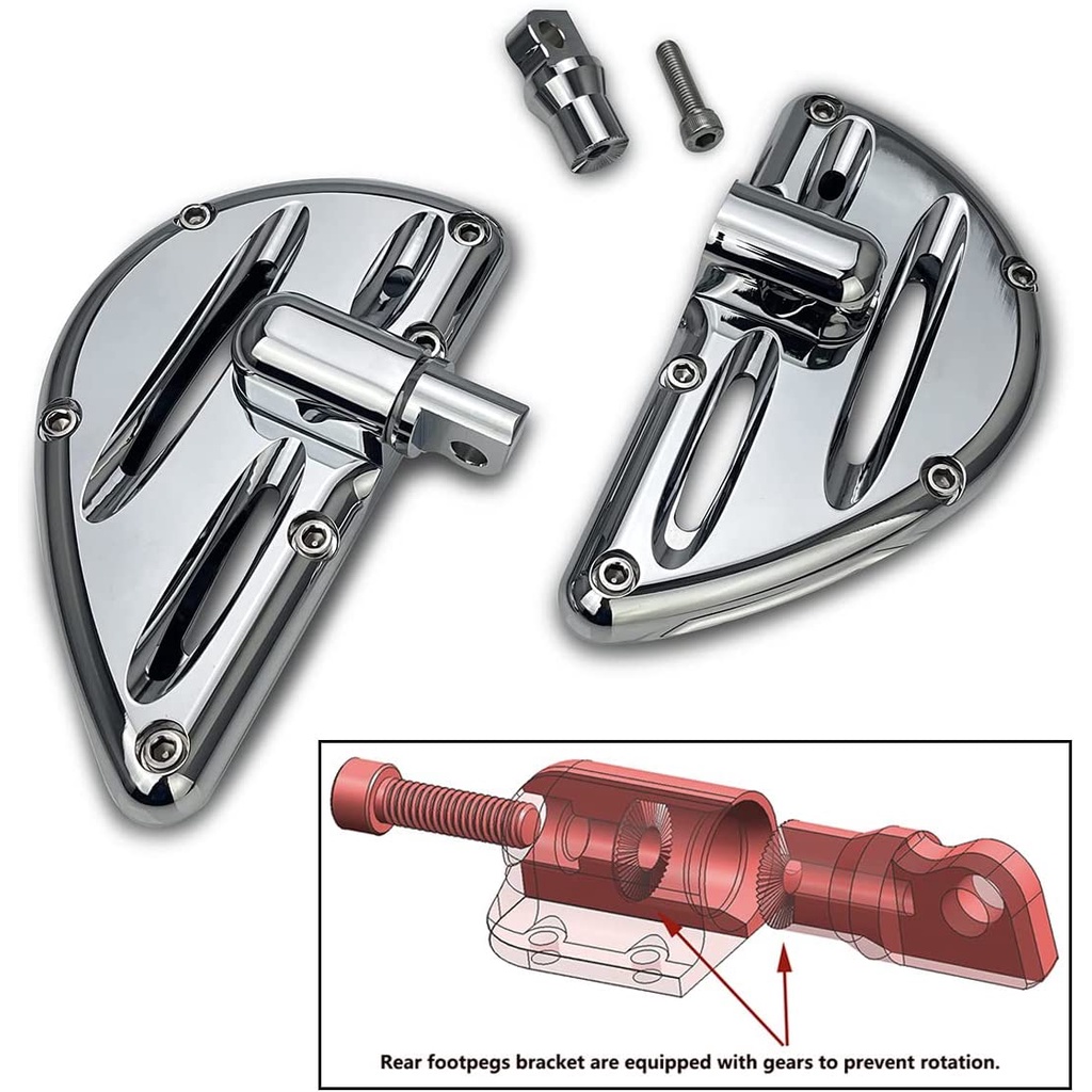 Jual foot step Universal Male Mount Passenger Floorboards Harley ...