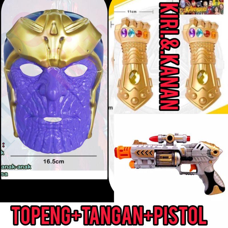 Jual paket topeng tanos Avengers paket sesuay gambar part B | Shopee ...