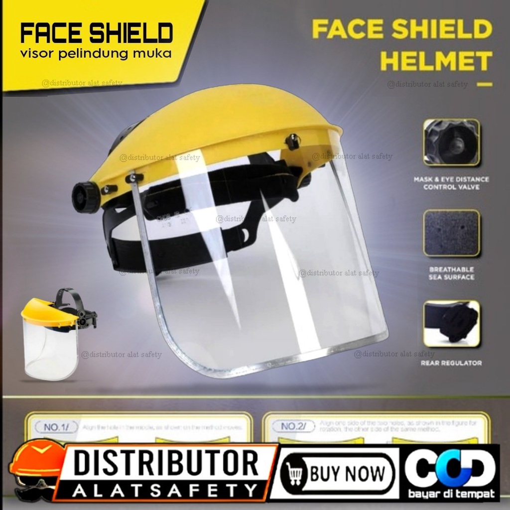 Jual FACESHIELD APD / FACE SHIELD SAFETY K3 alat pelindung muka ...